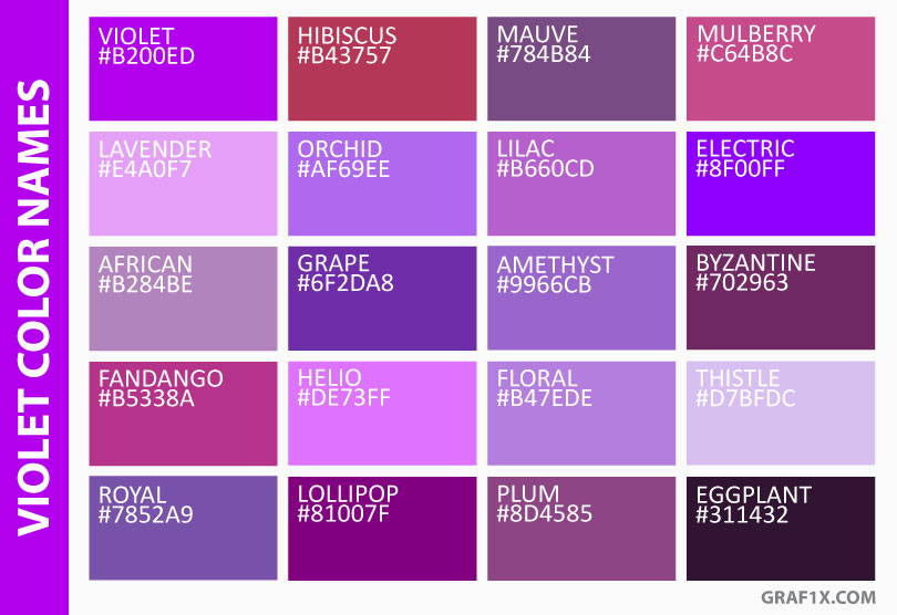 Different Colours Of Purple Midway Media