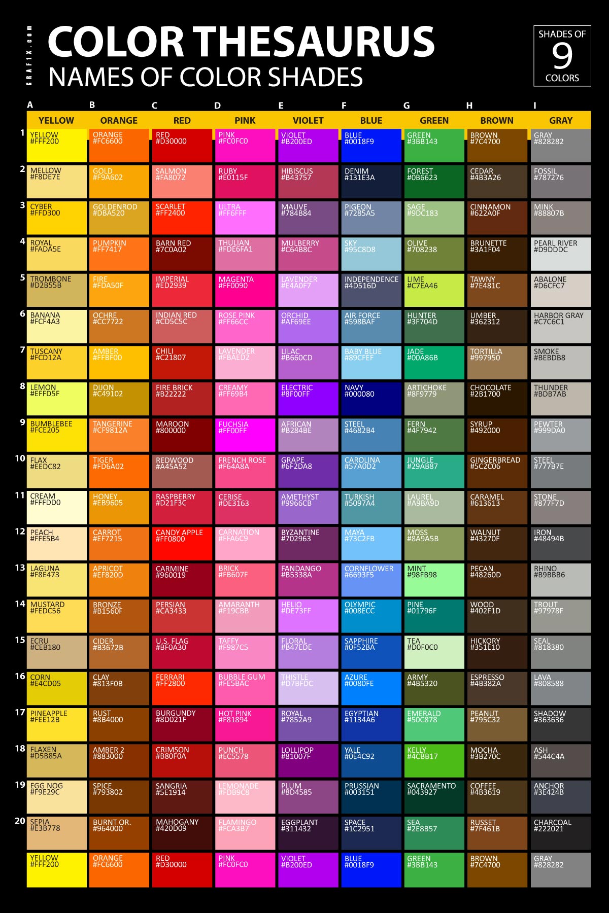 Types Of Colors And Pictures Infoupdate